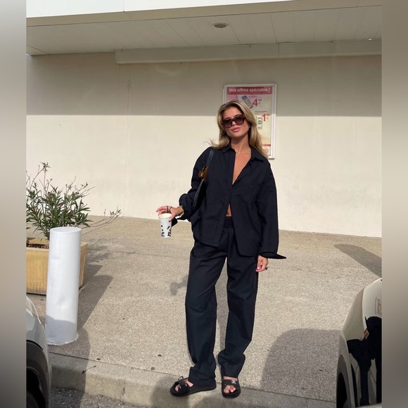 Djerf Avenue | Pants & Jumpsuits | Djerf Ave Breezy Pants Black | Poshmark